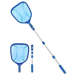 Mowend Pool Net, Pool Skimmer Net with 17.28-34.8" Telescopic Pole, 3 Section Pole, Pool Net for Cleaning, Including EZ-Clip, Pool Skimmer for Hot Tub, Spas, Pond and Inflatable Hot Tub