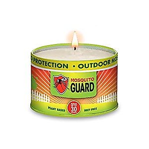 Mosquito Guard 12oz Repellent Candle - Burns 35 Hours, Refreshing Aroma, Plant Based Citronella Candles Outdoor Indoors