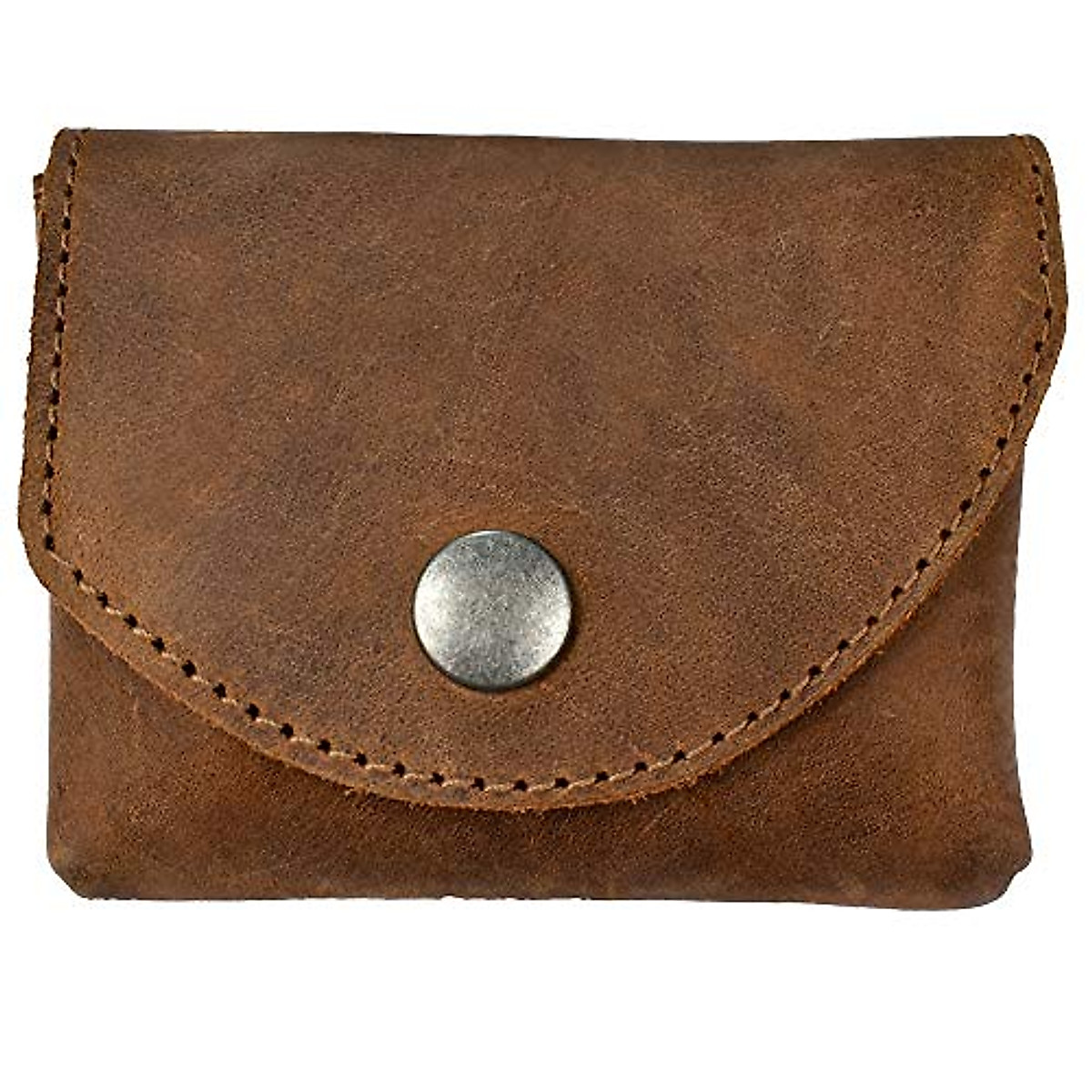 Hide & Drink, Rectangular Cash Holder, Earphone Pouch, Card Case, Vintage Pouch, Everyday Accessories, Full Grain Leather, Handmade, Bourbon Brown