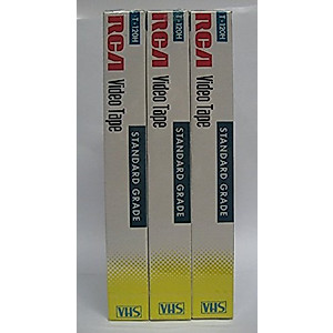 RCA T-120H VHS Video Cassette 120-Minutes (3-Pack) Blank Tapes Standard Grade by RCA