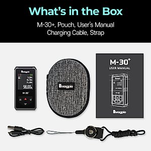 Compact Laser Measurement Tool, MAGPIE M-30+ 98ft/30m Small Laser Distance Meter, Rechargeable Laser Measure for Fast, Precise Results (‎Space Gray)