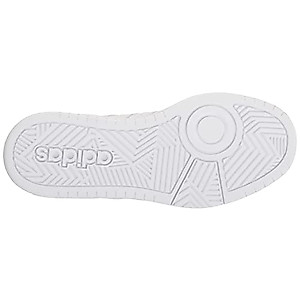 adidas Women's Hoops 3.0 Low Top Basketball Shoe, White/White/Dash Grey, 8