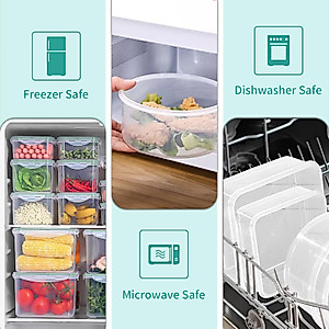UULID 50 PCS Plastic Food Storage Containers Sets with Lids Leakproof Reusable BPA Free Snap Lid Storage Containers Small Meal Prep Containers with Snap Lids Labels & Marker Pen
