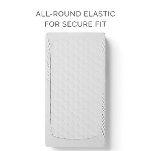 Natemia Waterproof Baby Crib Mattress Protector, Ultra-Soft 100% Cotton-Top Fitted Mattress Pad, 52”x28”