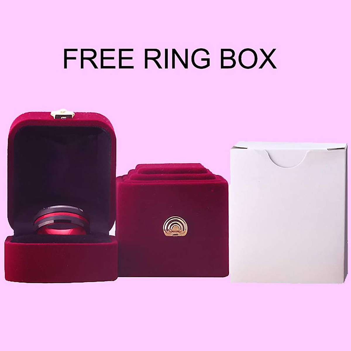 8mm Black Pipe Tungsten Carbide Wedding Ring Masonic Royal Arch Symbol Design Rings-Free Customize Engraving (16)