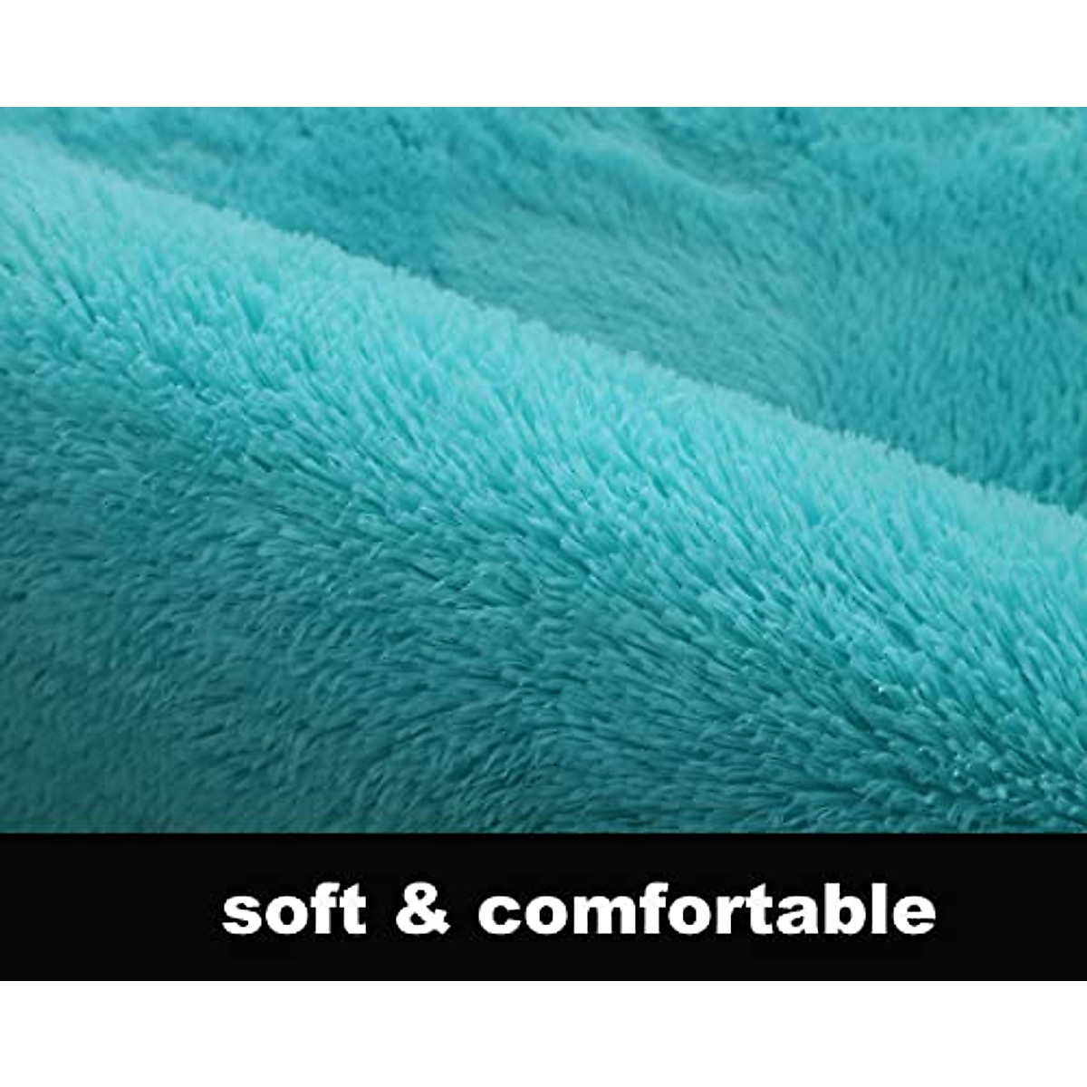 Aimusego Plush Modern Area Rug, 4x5.3ft Soft Fuzzy Turquoise Blue Rugs for Bedroom for Living Room Bedroom, Shaggy Carpet Throw Rugs for Kids Girls Boys Dorm Room, Dorm Rugs for College Students Girls