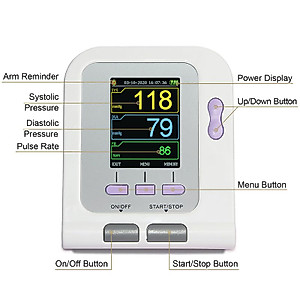 CONTEC Fully Automatic Blood Pressure Monitor Upper Arm Cuff 3 Mode 3 Cuffs Electronic Sphygmomanometer 300 Sets Memory