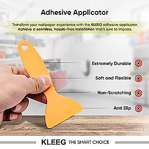 Zinsser SureGrip 122 Heavy Duty Wallcovering Adhesive, Wallpaper Glue + KLEEG Wallpaper Smoothing Tool, Wallpaper Tools Kit, Wall Paper Adhesive, Vinyl Wallcovering