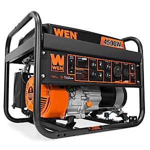 WEN GN4500 4500-Watt 212cc Transfer Switch and RV-Ready Portable Generator, CARB Compliant, Orange/Black