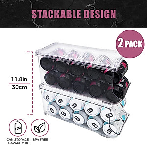 SCAVATA 4 Pack Soda Can Organizer for Refrigerator