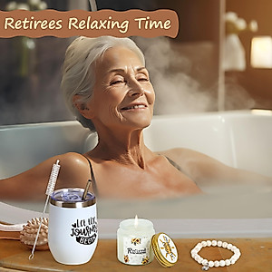 coosazii Retirement Gift for Women 2024, Happy Retirement Gift for Coworker, Friends, Mom, Grandma, Staff Retirees Tumblers,Tote Bag Set