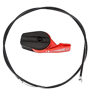 Lawn Mower Throttle Cable Universal 65'' Throttle Cable Switch Control Replacement Kit Handle Kit for Garden Lawnmowers Lawn Mower Parts (Red)