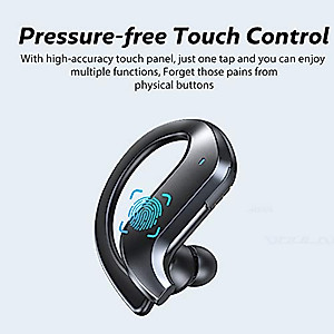 Lunjee TWS Wireless Headphones Bluetooth Earphones Noise Canceling Sports Waterproof Headset 9D Stereo Wireless Earbuds with Microphone
