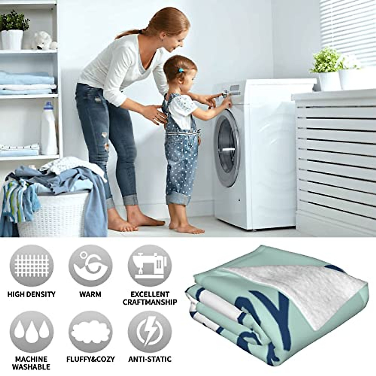 Plush Air Conditioning Throw Blanket, Camping Ultra-Soft Cozy Plush Blankets for Bed Couch Chair Office Living Room 50"x40".