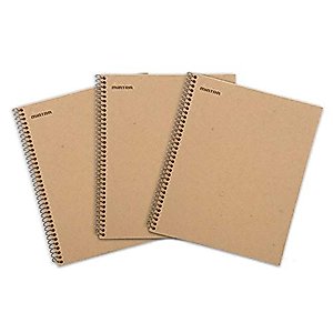 Mintra 100% Recycled Notebooks (Letter Size (8.5in x 11in), Plain Cover 3pk)