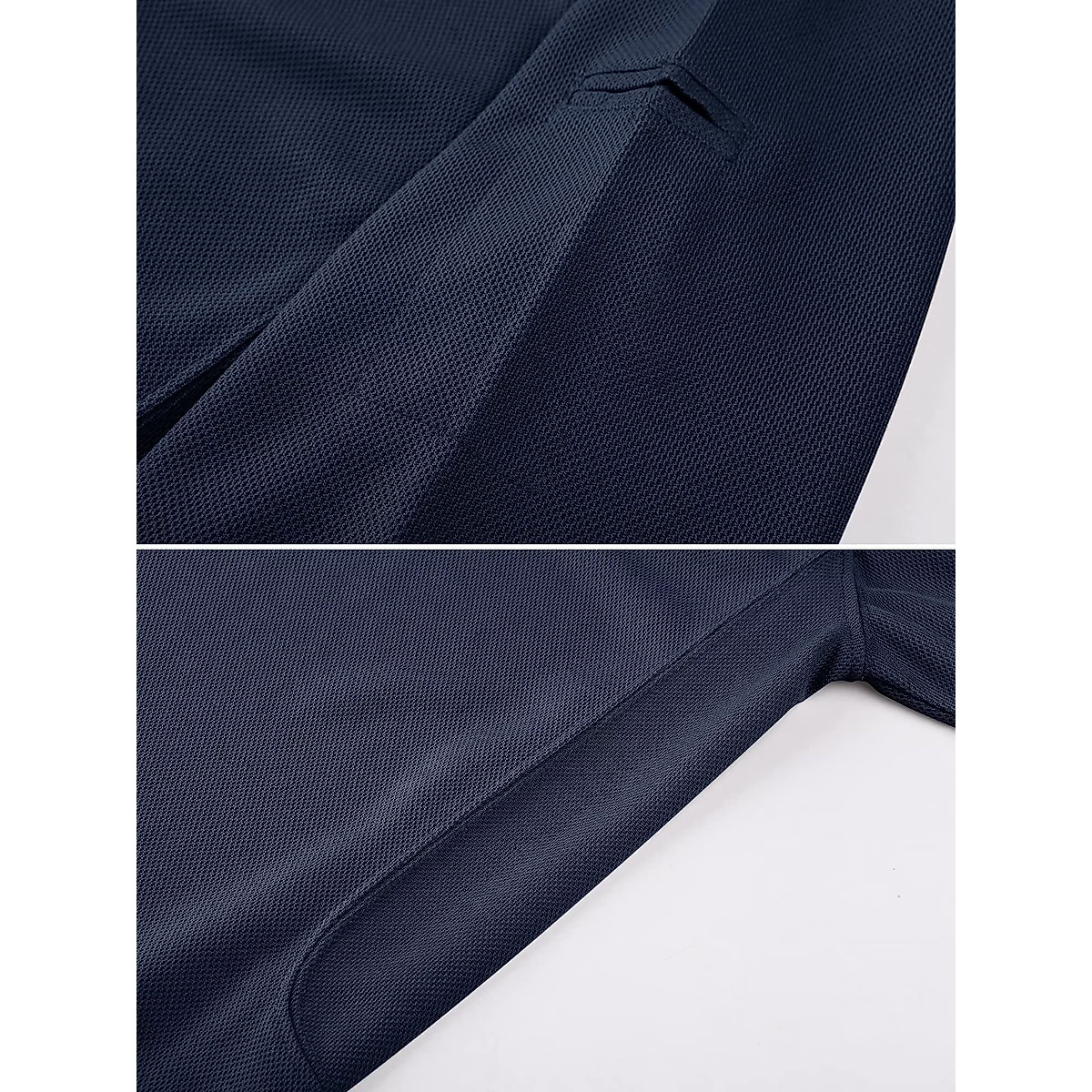 MAGCOMSEN Navy Blue Polo Shirts for Men T Shirts Short-Sleeve Hiking Shirts Hunting Shirt Tactical Shirts Navy L