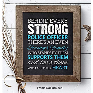 Police Officer Wall Decor Picture for Home, Apartment, Station, Office, Bedroom, Living or Family Room - Gift for Law Enforcement, First Responder, Policewoman, Policeman, Cop - 8x10 Photo Poster