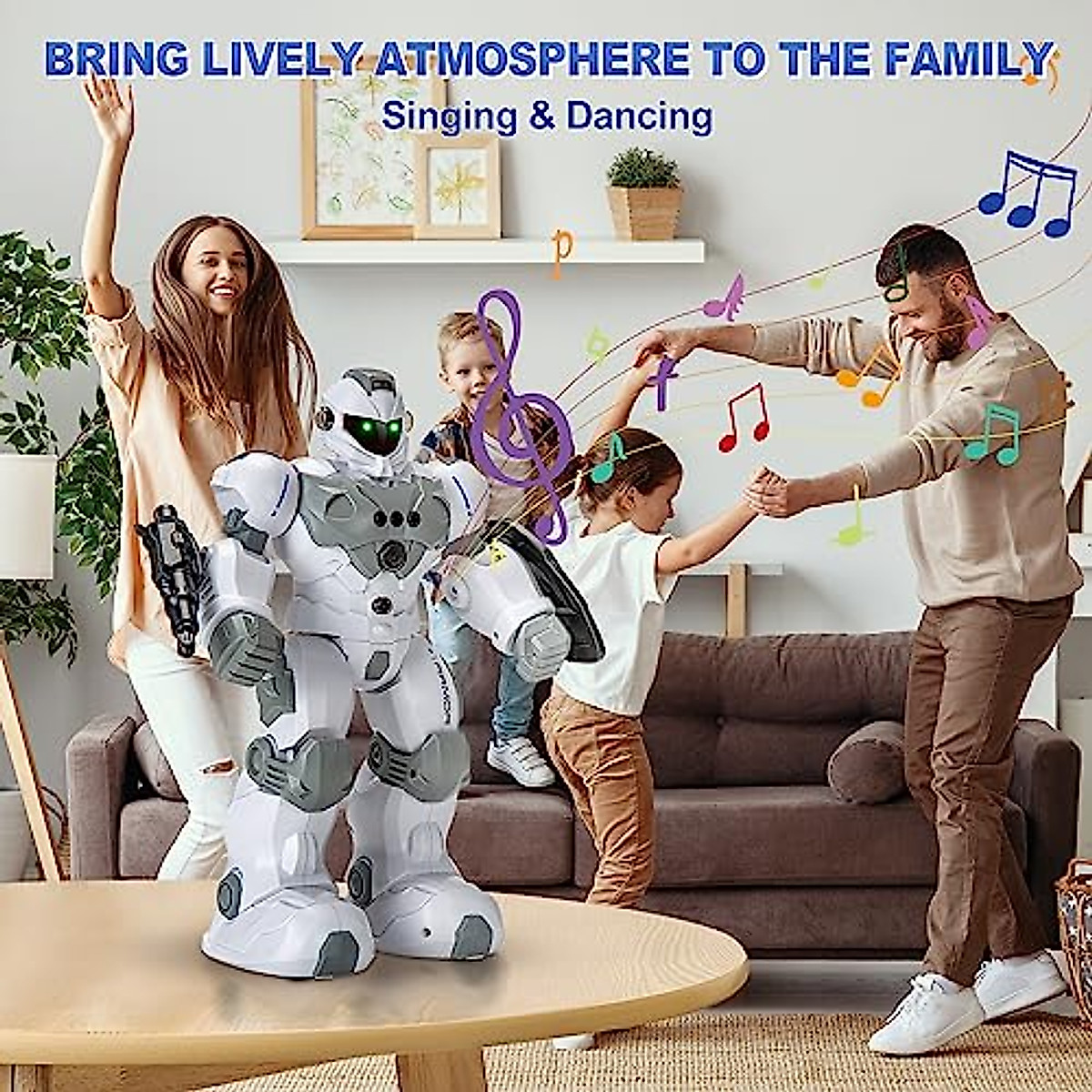 Zreswap Remote Control Robot Toys for Kids: Intelligent Programmable Robot Gifts for Kids Popular Science Story Toys with 2.4Ghz WiFi Signal Gesture Sensing for Kids