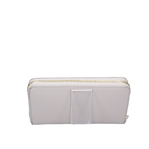 A|X ARMANI EXCHANGE womens Pebble Eco Leather Zip Wallet Wristlet Wrislet bag, Noise, One Size US