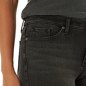 Lee Women's Ultra Lux Mid-Rise Slim Fit Straight Leg Jean, Black, 10