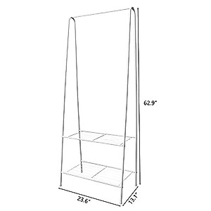 MAXCBD High Portable Metal Clothes Closet Organizers Hanger Steel Garment Rail Rack