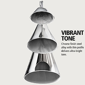 Meinl Percussion Meinl STBAGTRI CH Triple Agogo Bell Instrument for Samba and Latin Music — NOT MADE in CHINA — Handheld, 2-YEAR WARRANTY