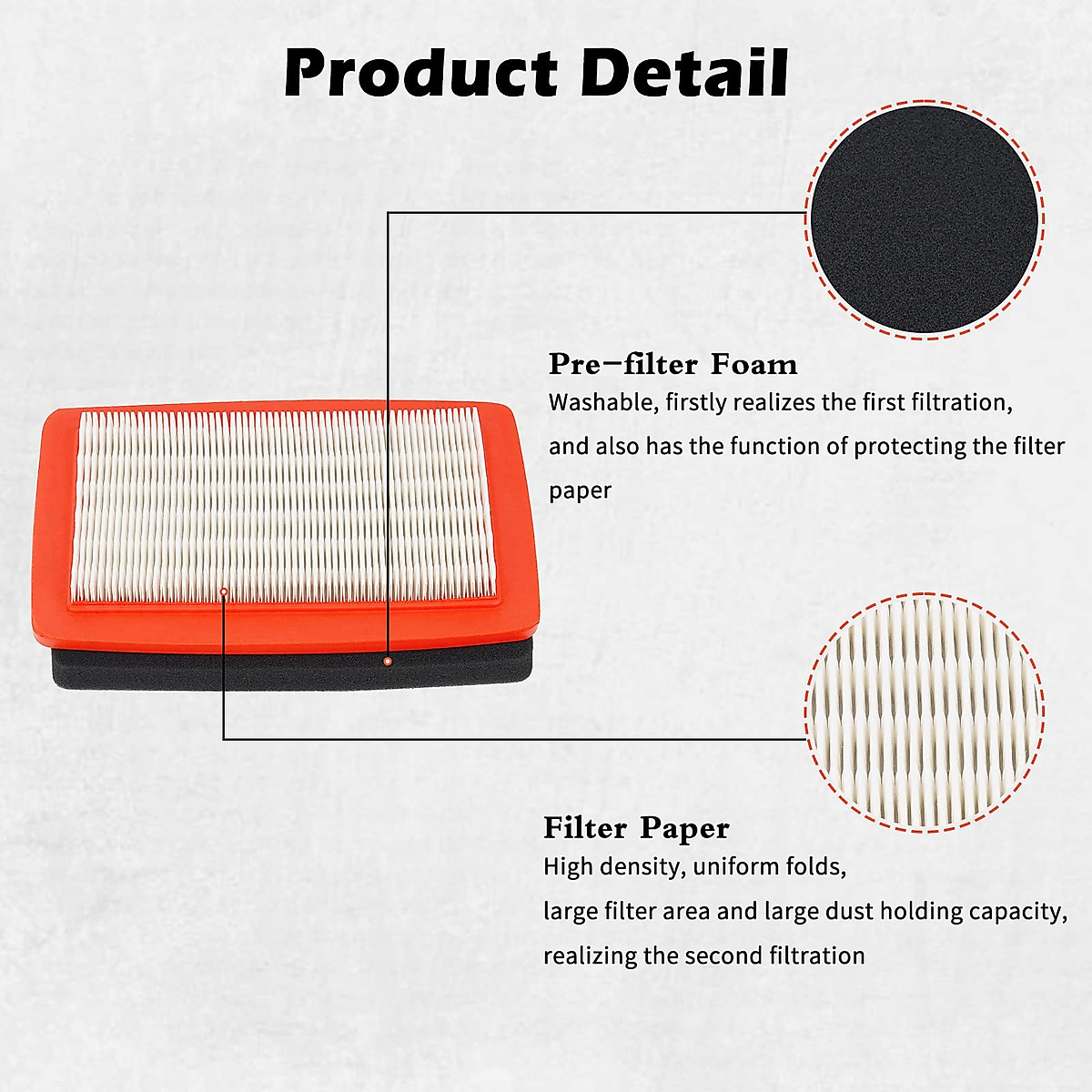 KLWZH 512652001 Air Filter Pre Filter Combo for Redmax EBZ8000 EBZ8001 EBZ8001RH EBZ8050 EBZ8050RH EBZ8500 EBZ8500RH Backpack Blowers 170BF 180BF 180BT 370BFS 380BFS 570BFS 580BFS 512654101