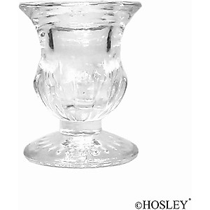Hosley Set of 96 Glass Taper Candle Holders 2.5 Inches High Ideal Gift for Weddings Party Favor Reiki Meditation O3
