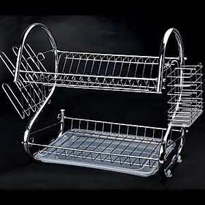 Plate Rack Draining Dish Rack Kitchen Dish Drainer Drying Rack Holder Plates Cup Tableware Bowl Shelf Basket kitchen shelf organizer Pan Plate Holder