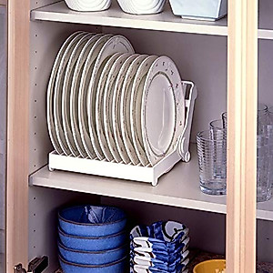 Dish Drying Rack,Small Dish Rack Plate Organizer for Cabinet, Dish Racks for Kitchen Counter Small Space, Collapsible Drying Rack Dishes Plate Holder, Kitchen Dish Strainer for Saucer Plate Pans Bowls