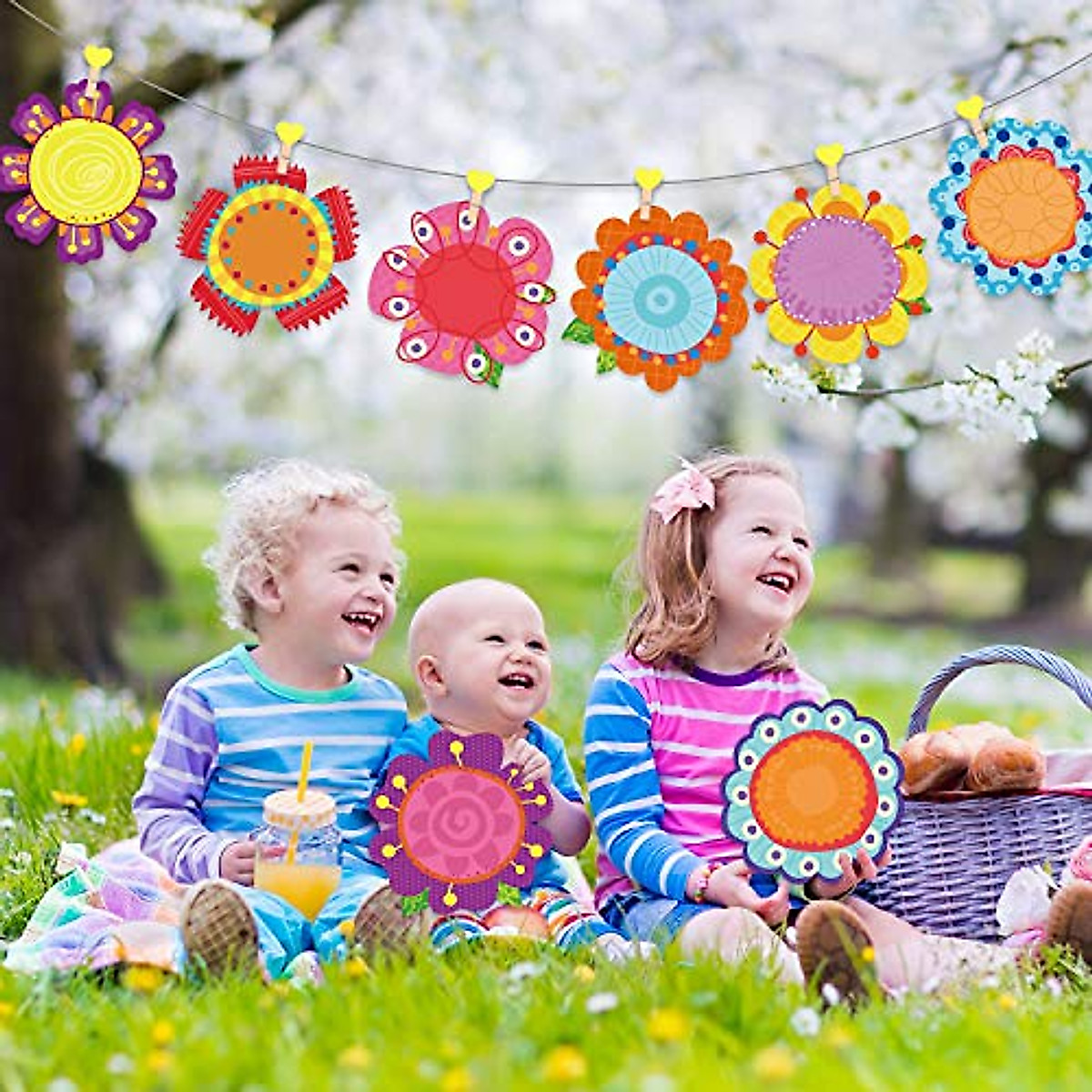 Springtime Flower Cut-Outs for Classroom & Party Decor