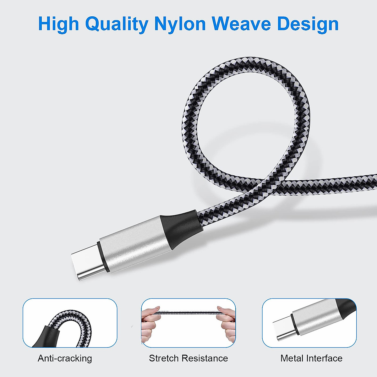 USB-C to Lightning Cable, 2 Pack 10FT 20W iPhone Charger MFi Certified Type C to Lightning Cable Sync Nylon Braided USB C Fast Charging Cable for iPhone 13/12/12Pro/12ProMax/11/11Pro MAX/XS and More