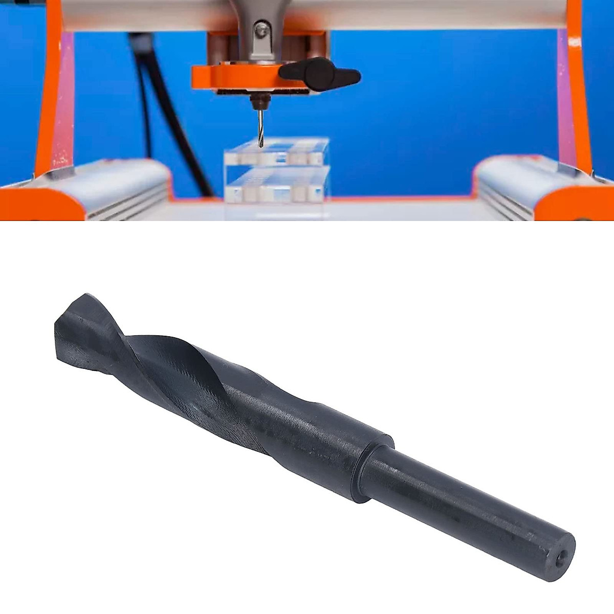 Walfront High Speed Steel Drill Bit, Reduced Shank Drill Bits - 1/2 inch Shank - 18mm/0.7in - for Electric Drills, Industrial Drill Bit, Drill