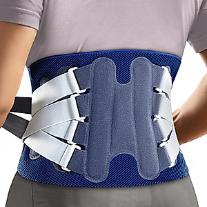 NEENCA Back Support Brace, Adjustable Lumbar Support for Pain Relief of Back/Lumbar/Waist, Waist Wrap with Spring Stabilizers for Injury, Herniated Disc,Sciatica, Scoliosis and more - FSA/HSA APPROVED