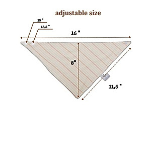 5-Pack Stylish Baby Bandana Drool Bibs 2 Ply 100% Naturall Colored Cotton - Neutral and Absorbent for Boys and Girls