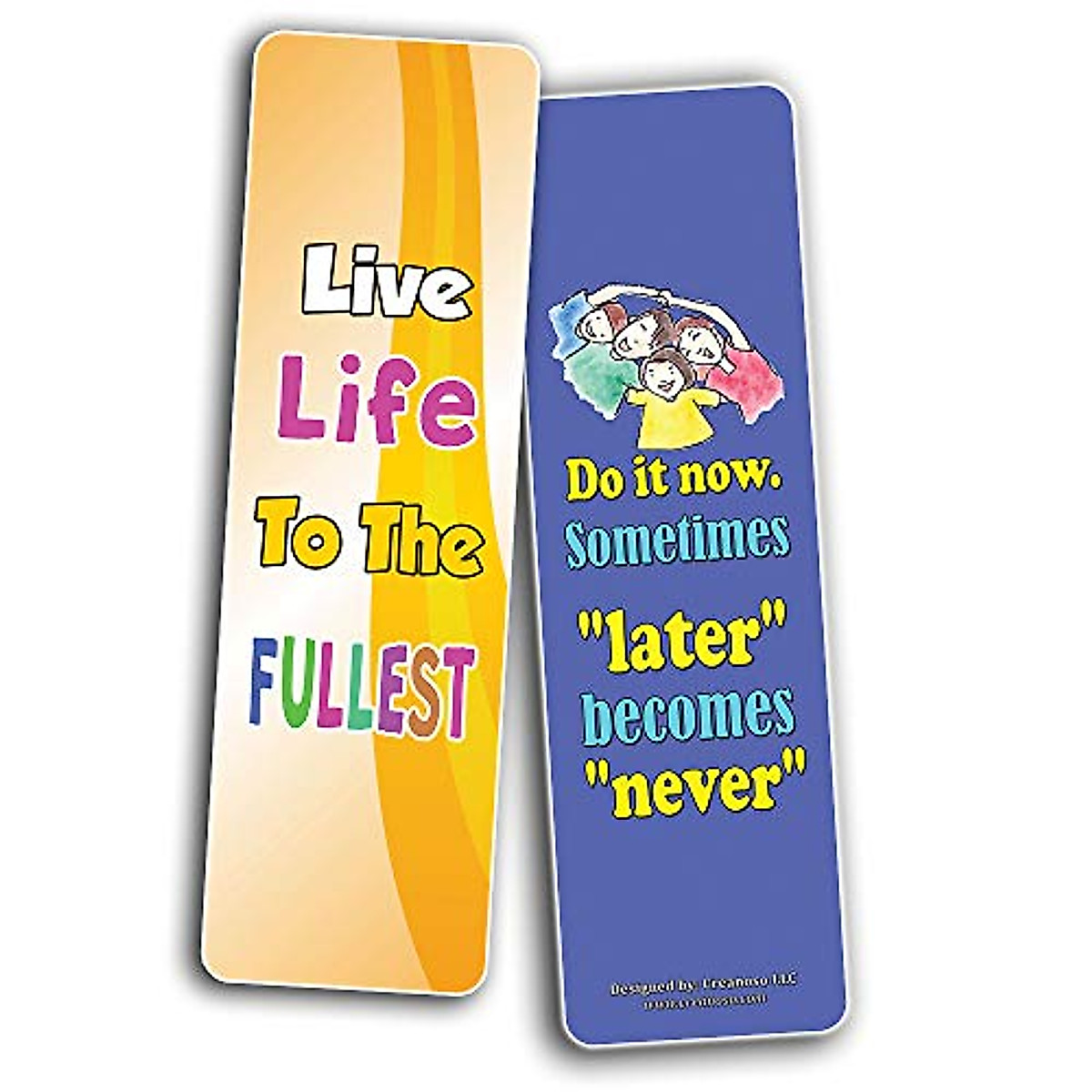 Creanoso Motivational Encouragement Bookmarks for Kids (60-Pack) – Six Assorted Quality Bookmarks Bulk Set – Awesome Bookmarks Giveaways – Stocking Stuffers Gift Ideas – Page Clips