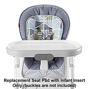 Replacement Cover for 4 in 1 High Chair - Fisher-Price Total Clean 4-in-1 Highchair in Sail Pattern FLH18 ~ Replacement Seat Pad with Infant Insert ~ Grays and Greens