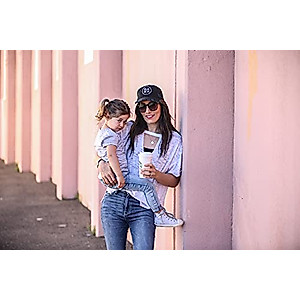 The Original Circle Mama Trucker Hat, Adjustable Snapback, Mom Hat, Mother's Day Birthday Gift (Mama Hat) Black