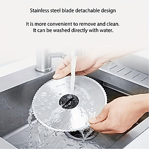 Meat Slicer for Home, 200W Electric Deli Food Slicer with Removable 7.5" Stainless Steel Blade, Adjustable Thickness, Child Lock Protection, White