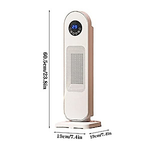 Outdoor Garden Heater Ceramic Space Heater, 2000W Portable Quiet Heater with Remote Control & 12h Timer, Thermostat, Overheat & Tip-Over Protection, Electric Rotating Heater Patio