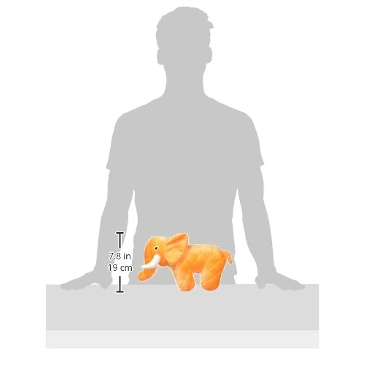 MIGHTY- Safari Elephant - Squeaker-Multiple Layers. Made Durable, Strong & Tough. Interactive Play Dog Toy (Tug, Toss & Fetch). Machine Washable & Floats