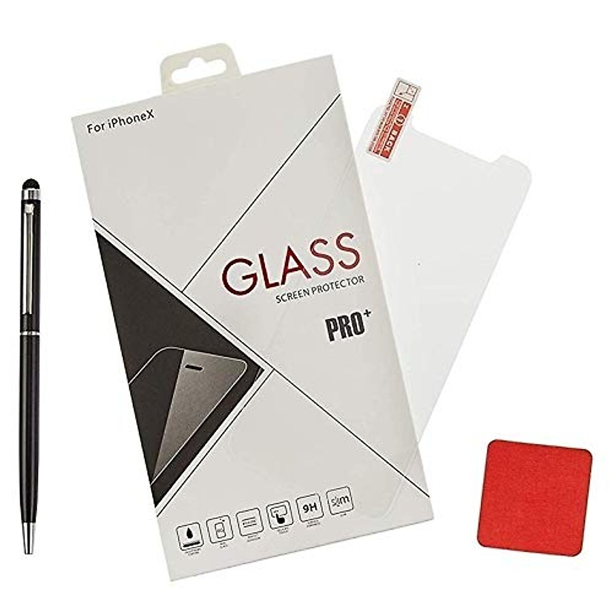 Glow Co., Ltd. 404-1-02 iPhone 11 with Strap, Multi-Functional Storage, Notebook Type Case, Magenta, Tempered Glass & Stylus Pen Included