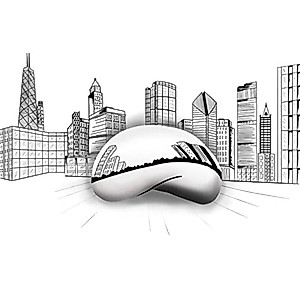 Chicago The Bean Cloud Gate Mini Piggy Bank 4" x 3" Silver
