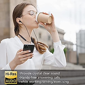 Bluetooth Neckband Headphones for Samsung S22 Ultra S23 in-Ear Magnetic Earbuds Noise Canceling Bass Stereo Sound Mic Wireless Earbuds for iPhone 14 13 Galaxy Fold4 Flip3 S21 A53 A54 A14 Pixel 7 Pro 6