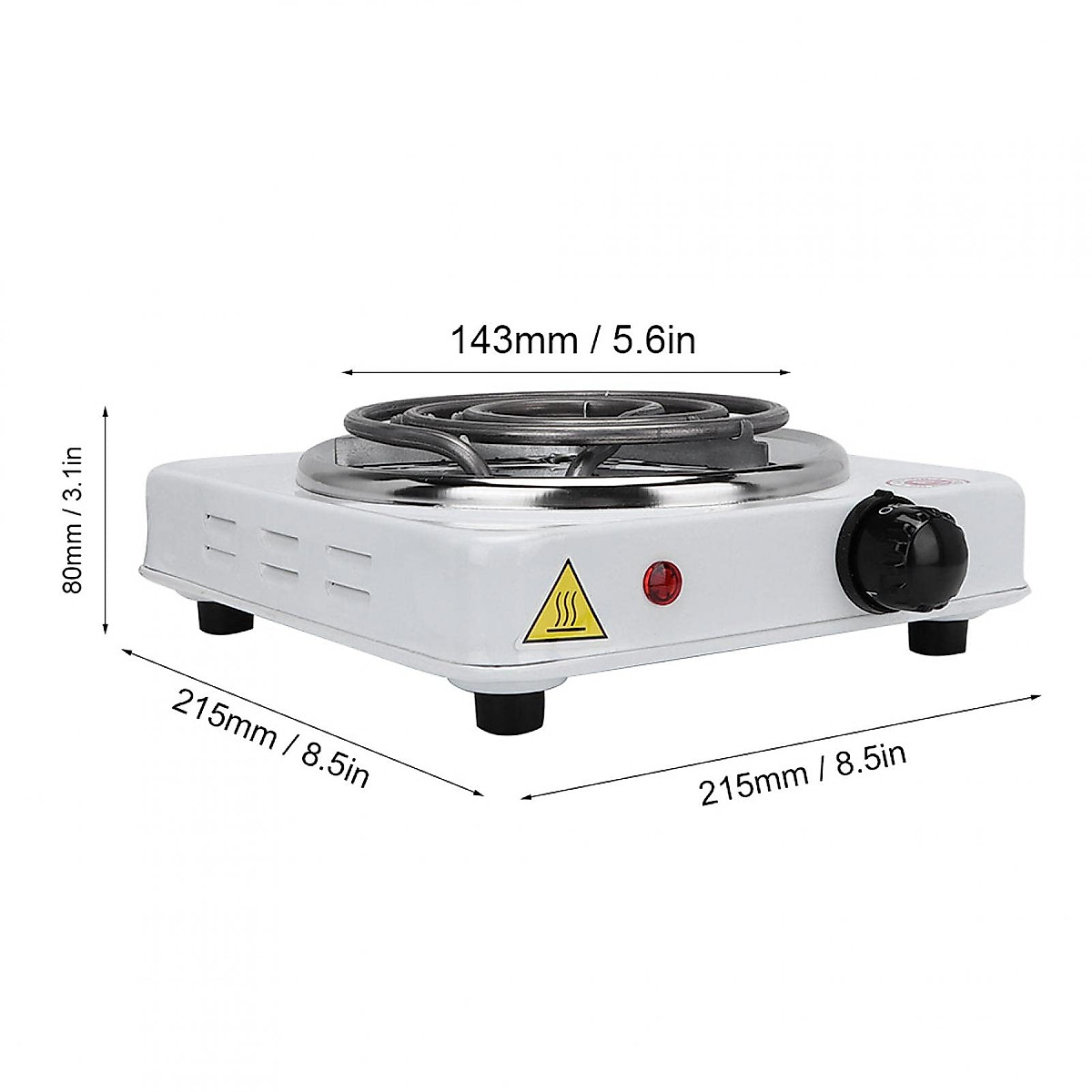 1000W Electric Stove Burners General Mini Portable Heater Heating Plate Household Cooking Appliances Countertop Burners(US Plug)
