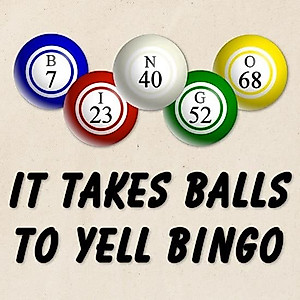 CafePress Balls To Bingo Tote Bag Natural Canvas Tote Bag, Reusable Shopping Bag