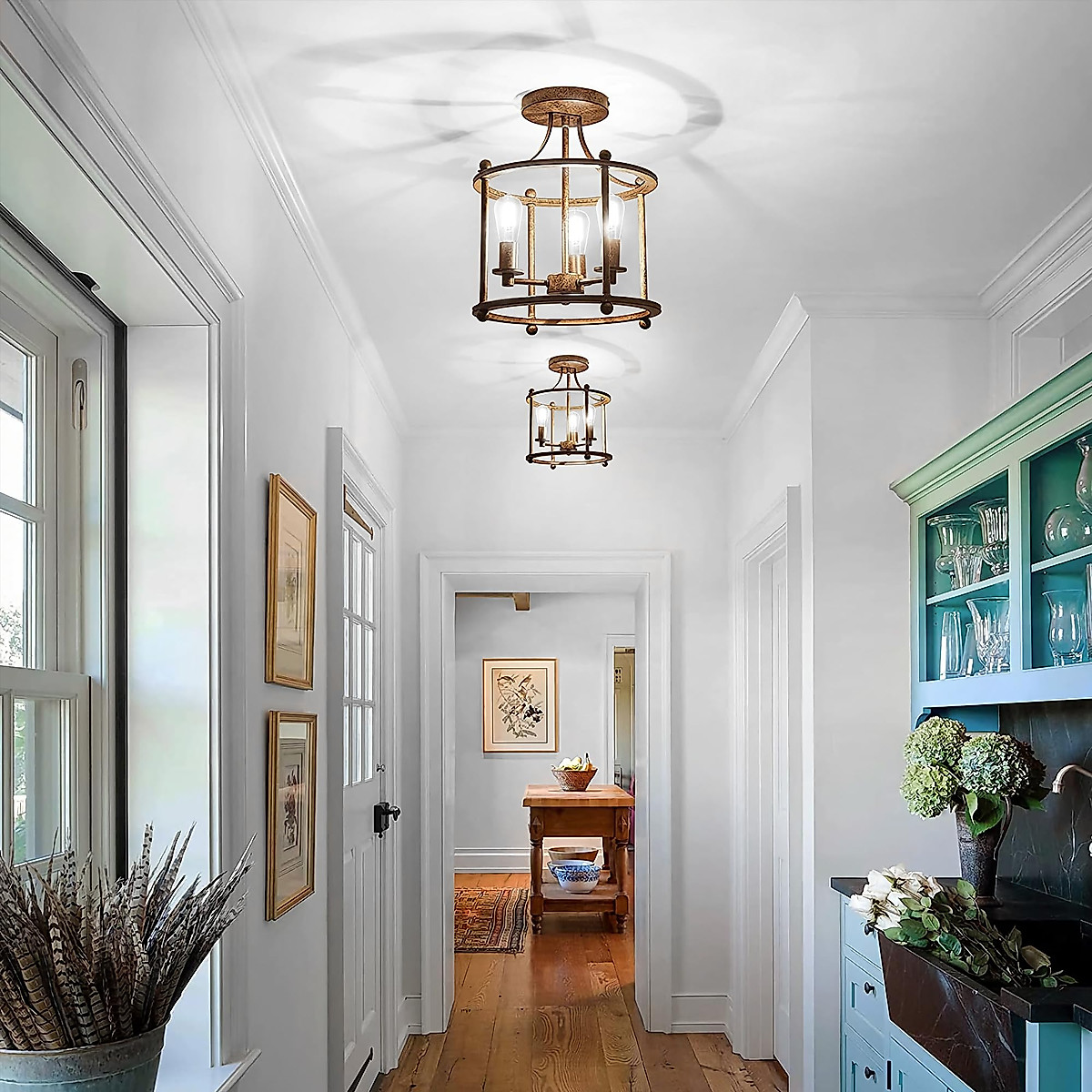 ASOMST 4-Pack Vintage LED Edison Bulbs 60W Equivalent, 850LM 6W Edison Light Bulb Daylight White 5000K, ST58 LED Filament Bulb E26 Base, Non-Dimmable