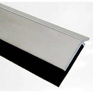 Pemko 085641 315CN42 Door Bottom Sweep, Clear Anodized Aluminum with Black Insert, 0.25" Width, 42" Length, Aluminum