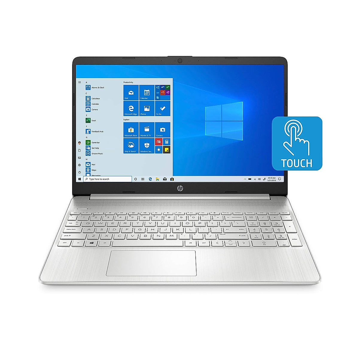 HP LAPTOP 15.6 inchesHD Touch AMD Ryzen 3 3250U 8 256GB SSD 15-ef1020nr (Renewed)