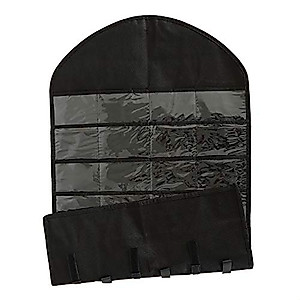 Foraineam 3 Pack Hanging Jewelry Organizer 32 Pockets 18 Hook and Loops Necklace Holder Earrings Bracelet Ring Display Storage Bag